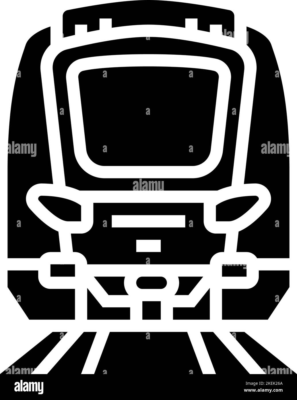 metro subway transport vehicle glyph icon vector illustration Stock ...