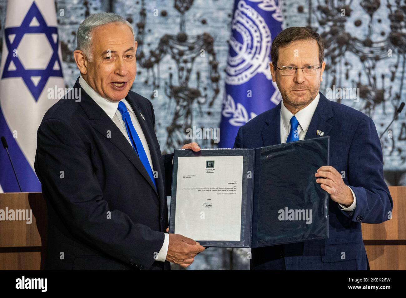 Jerusalem, Israel. 13th Nov, 2022. Likud leader and former Israeli ...