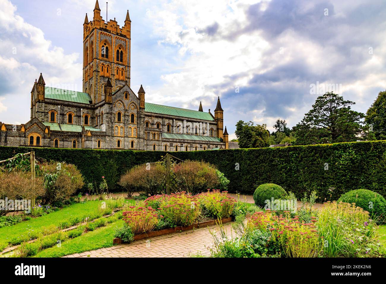 The striking architecture of the Roman Catholic Buckfast Abbey is part ...