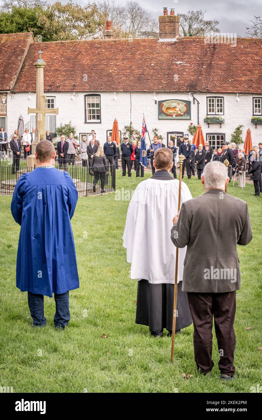 East Dean, East Sussex, UK. 13th Nov, 2022. Remembrance Sunday on the ...