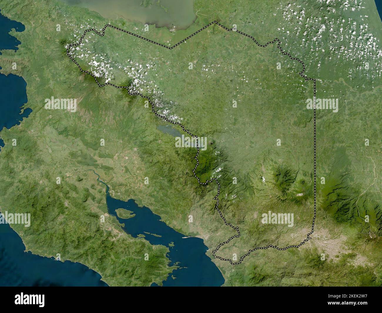 Alajuela, province of Costa Rica. Low resolution satellite map Stock ...