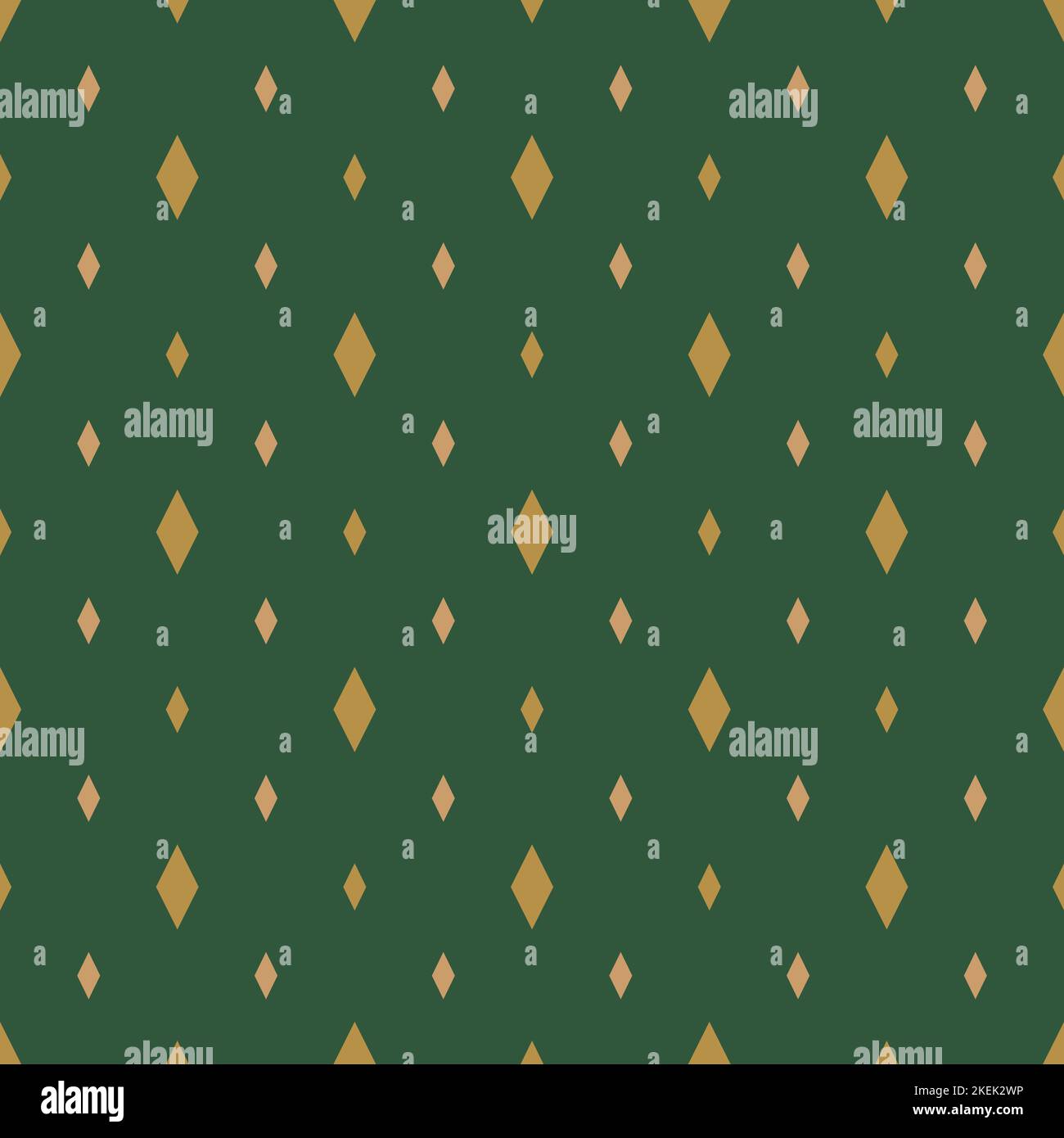 golden diamonds on dark green seamless repeat pattern background Stock ...