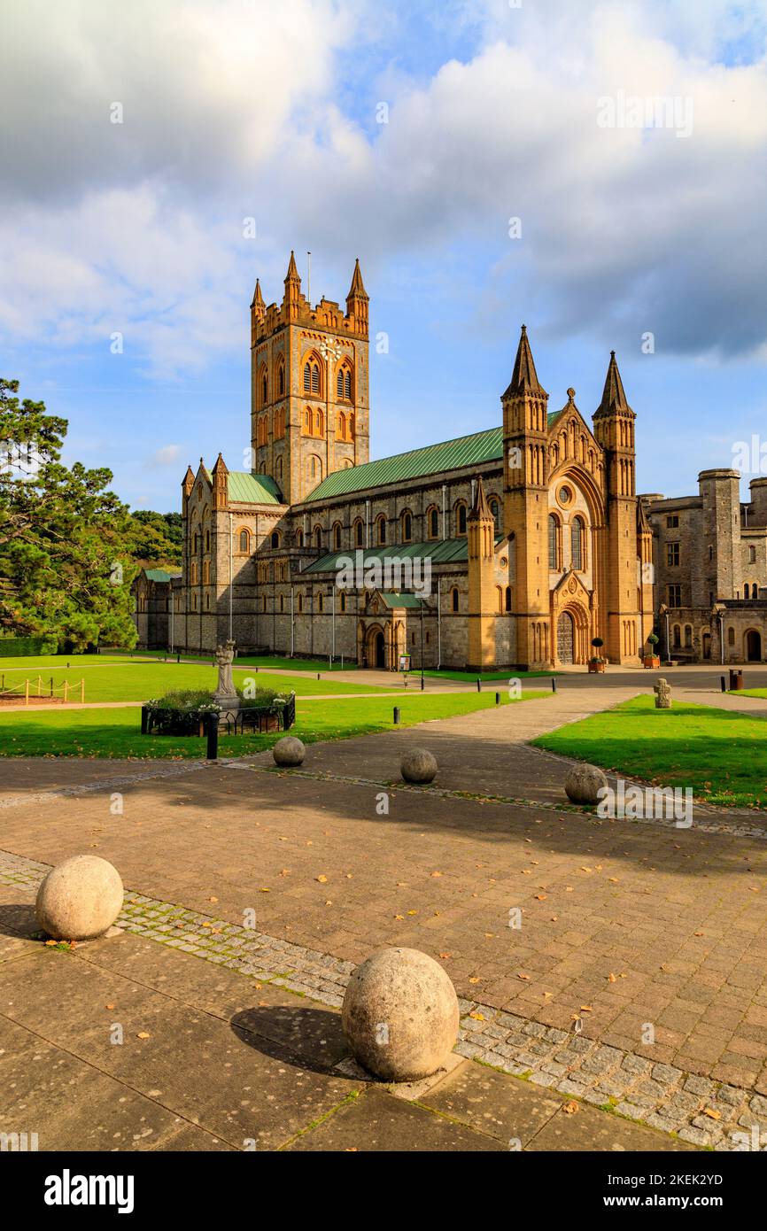 The striking architecture of the Roman Catholic Buckfast Abbey is part ...