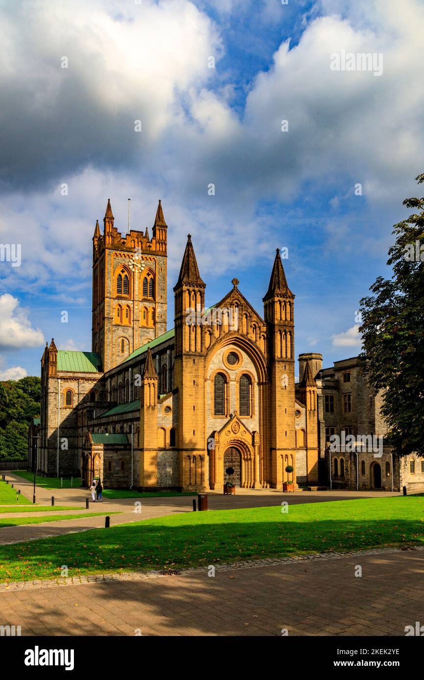 The striking architecture of the Roman Catholic Buckfast Abbey is part ...