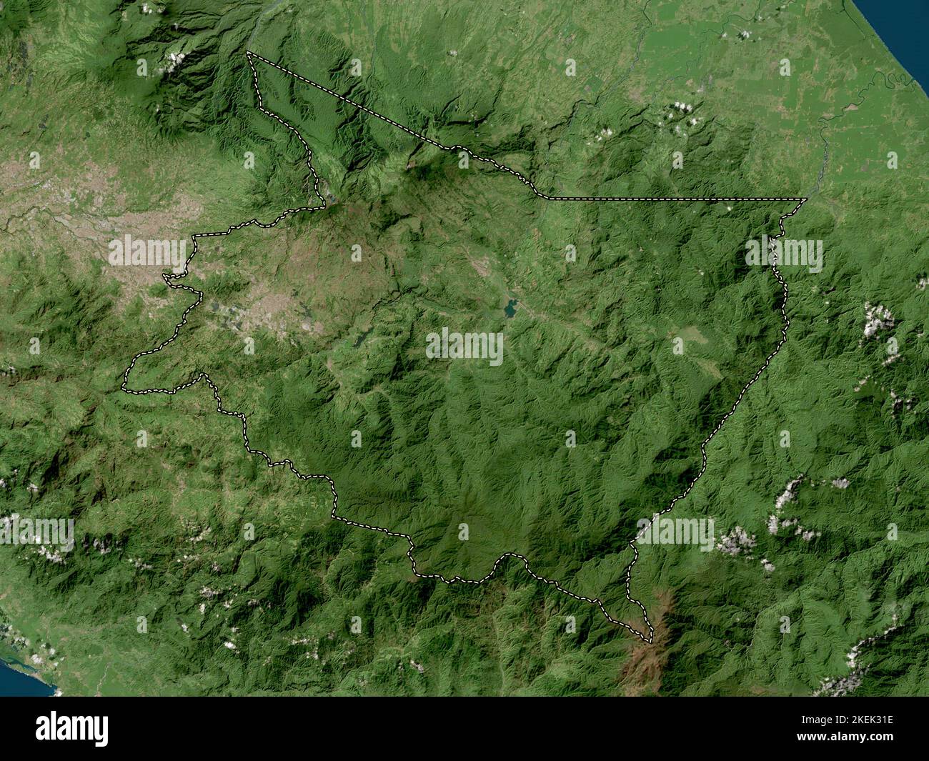 Cartago, province of Costa Rica. High resolution satellite map Stock ...