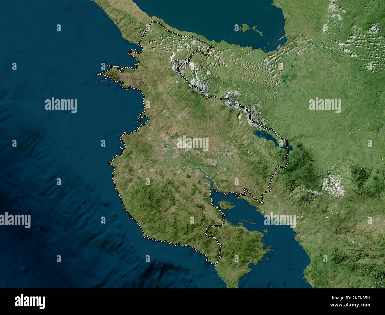 Guanacaste, province of Costa Rica. High resolution satellite map Stock ...