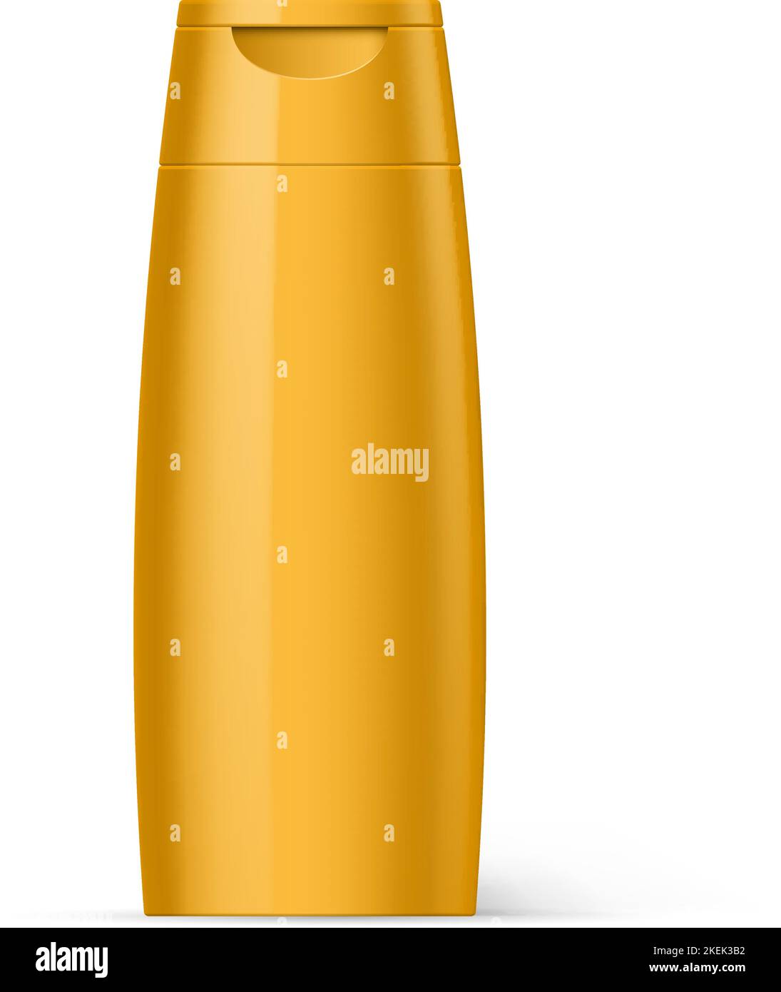 Yellow Bottle Shampoo Packaging Isolated at White Background Stock ...