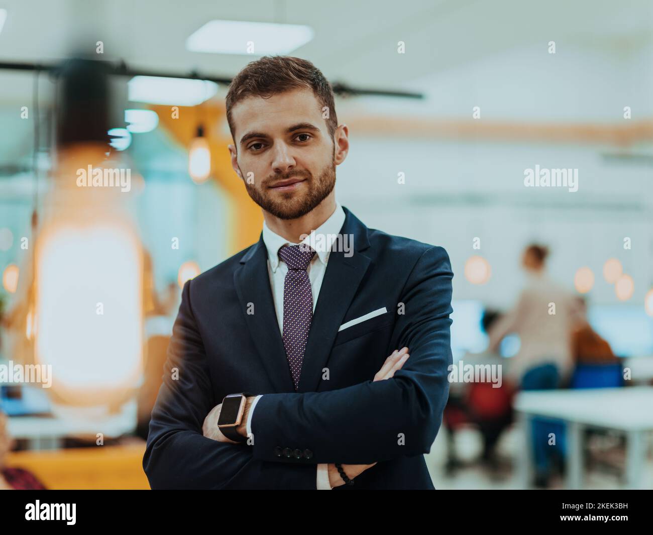 Portrait of a successful boss in a modern office Stock Photo - Alamy
