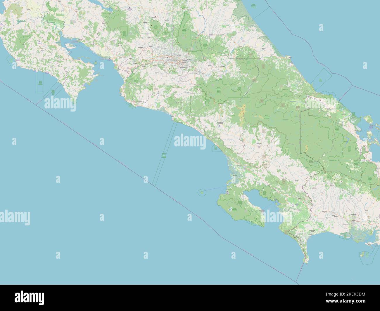 Puntarenas map hi-res stock photography and images - Alamy