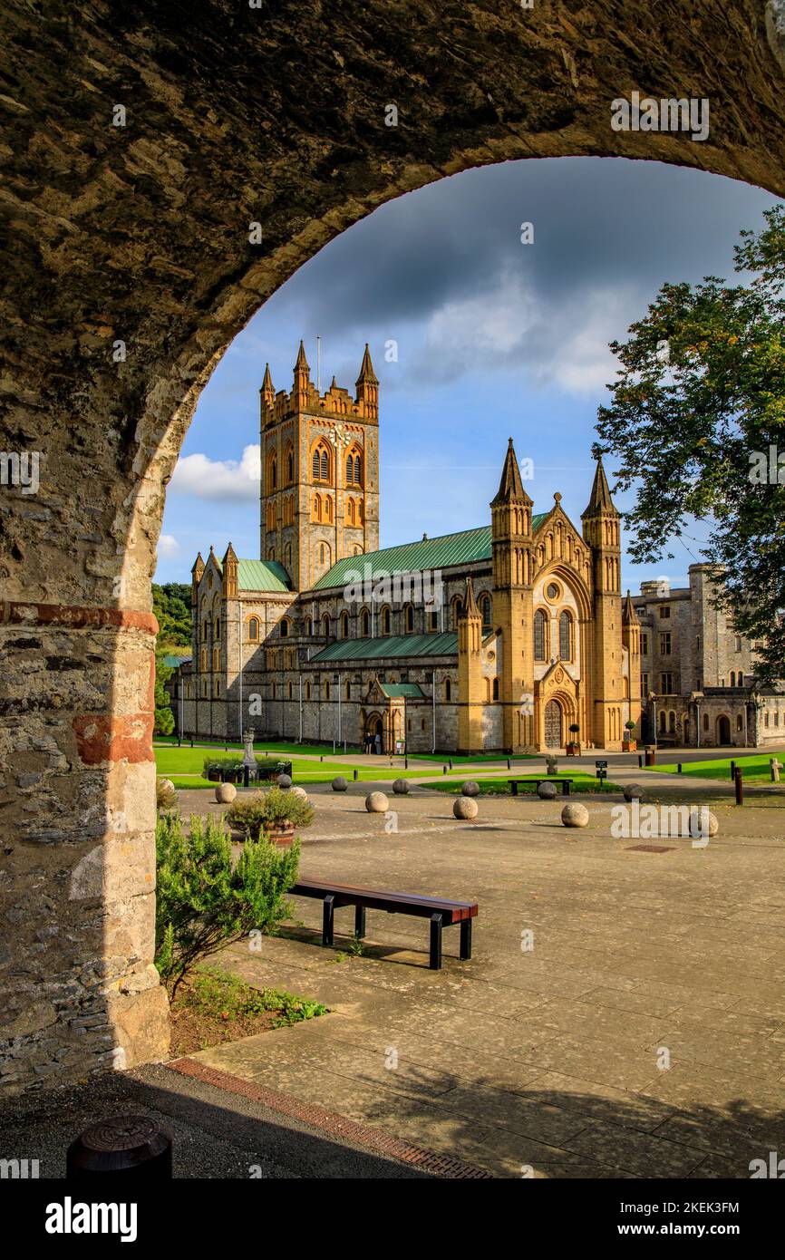 The striking architecture of the Roman Catholic Buckfast Abbey is part ...