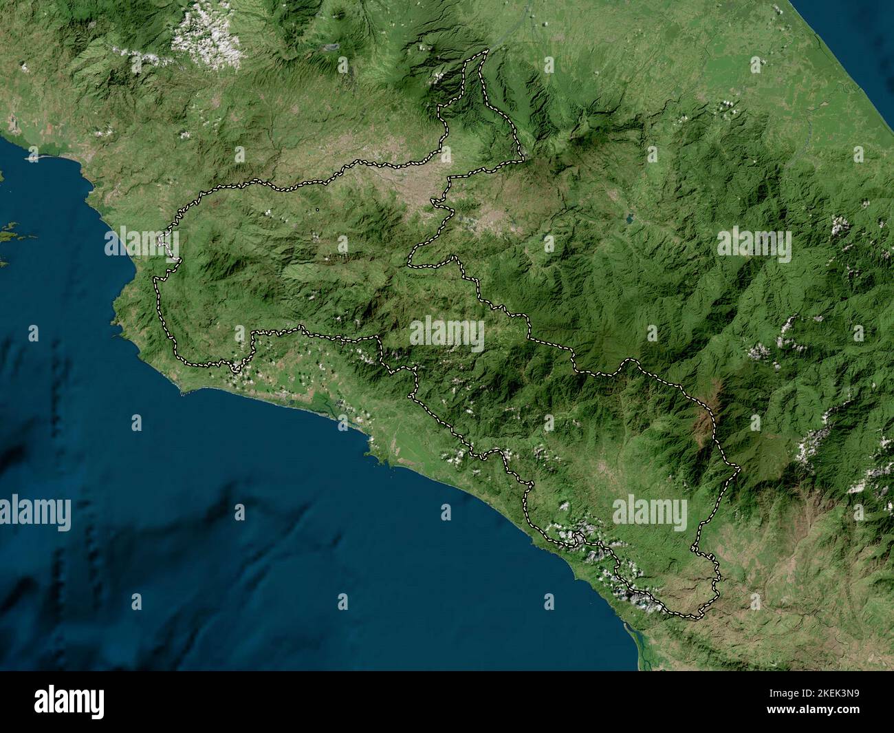 San Jose, province of Costa Rica. High resolution satellite map Stock ...