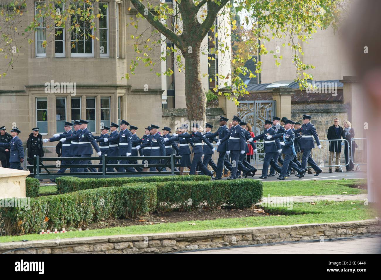 Oxford, UK. November 13th People line St Giles (the main road into ...