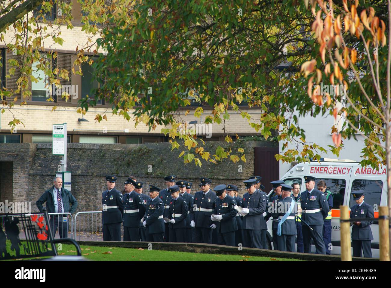 Oxford, UK. November 13th People line St Giles (the main road into ...