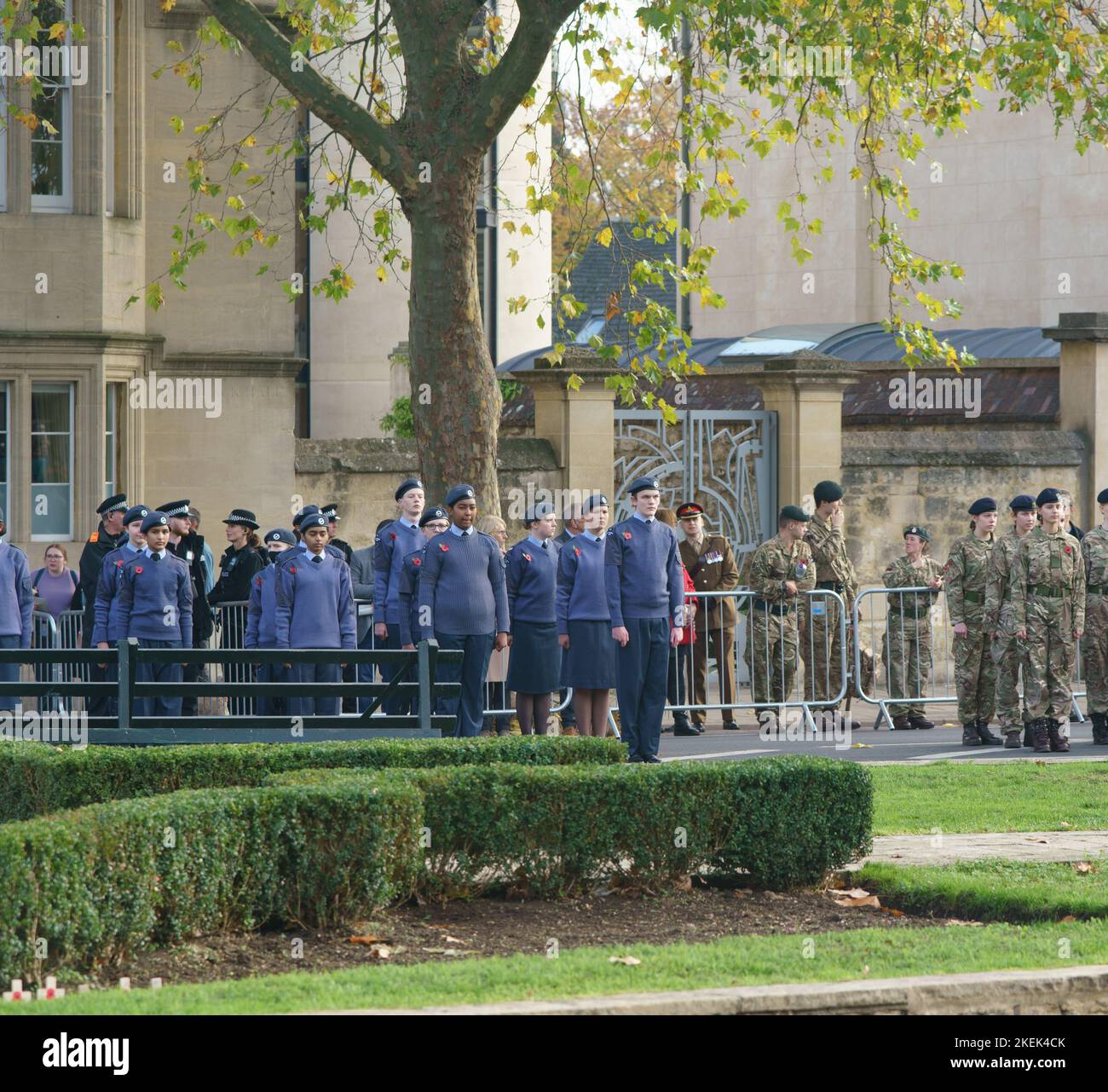 Oxford, UK. November 13th People line St Giles (the main road into ...