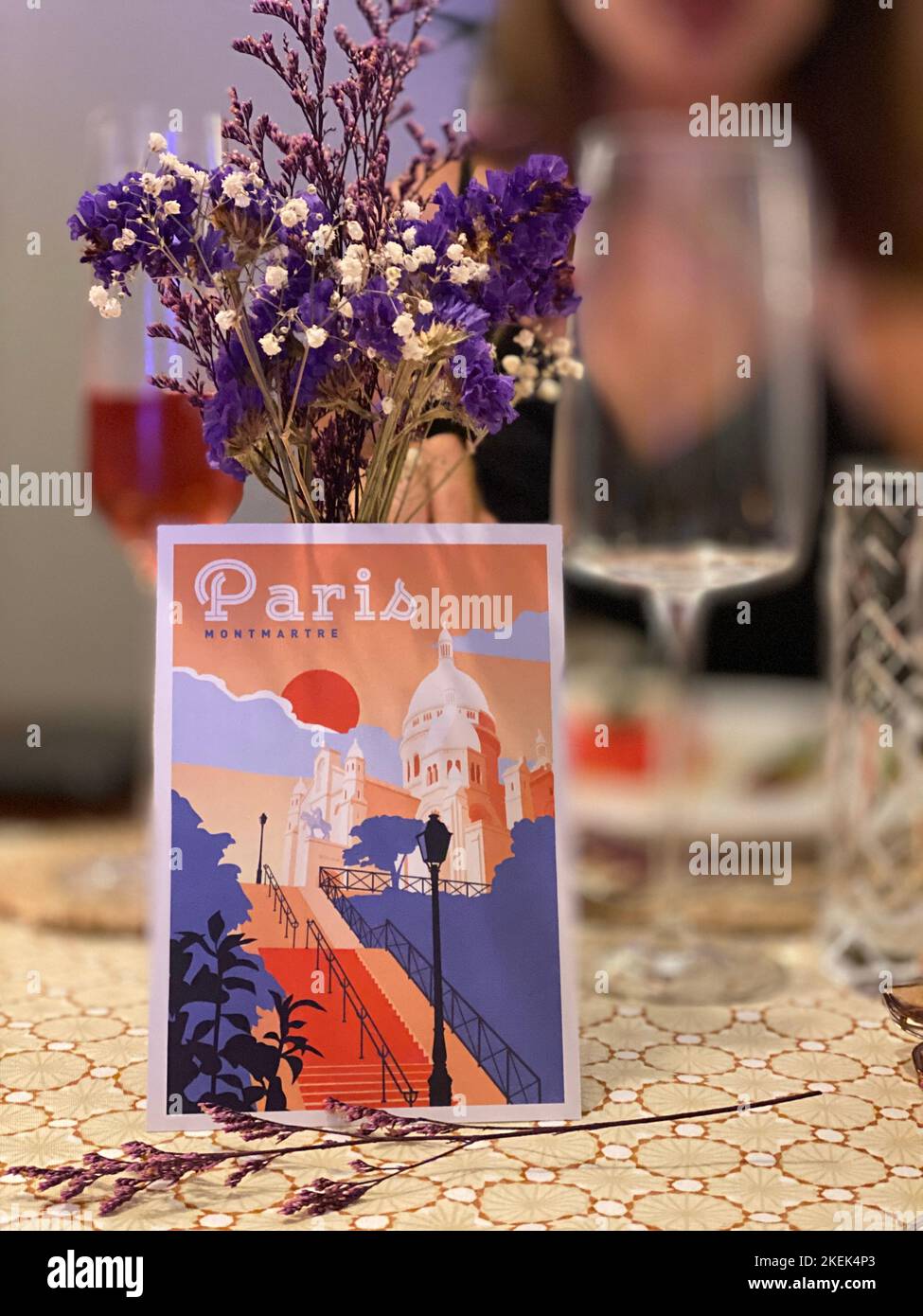 A french themed "Montmartre, Paris" private invitation for a dinner on ...