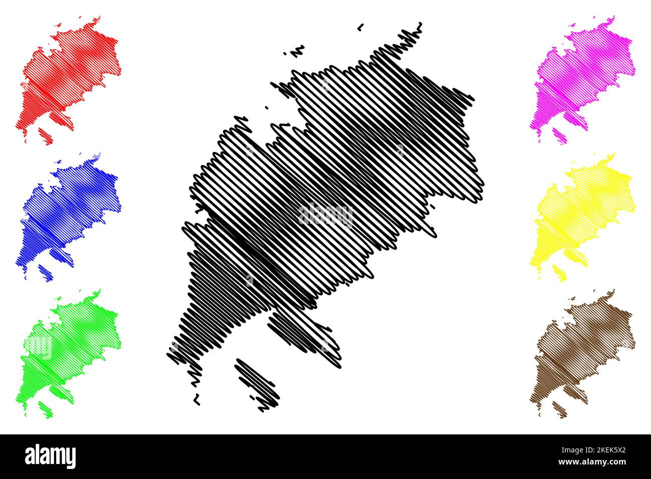 Shishi-jima island (Japan, East Asia, Japanese archipelago) map vector ...