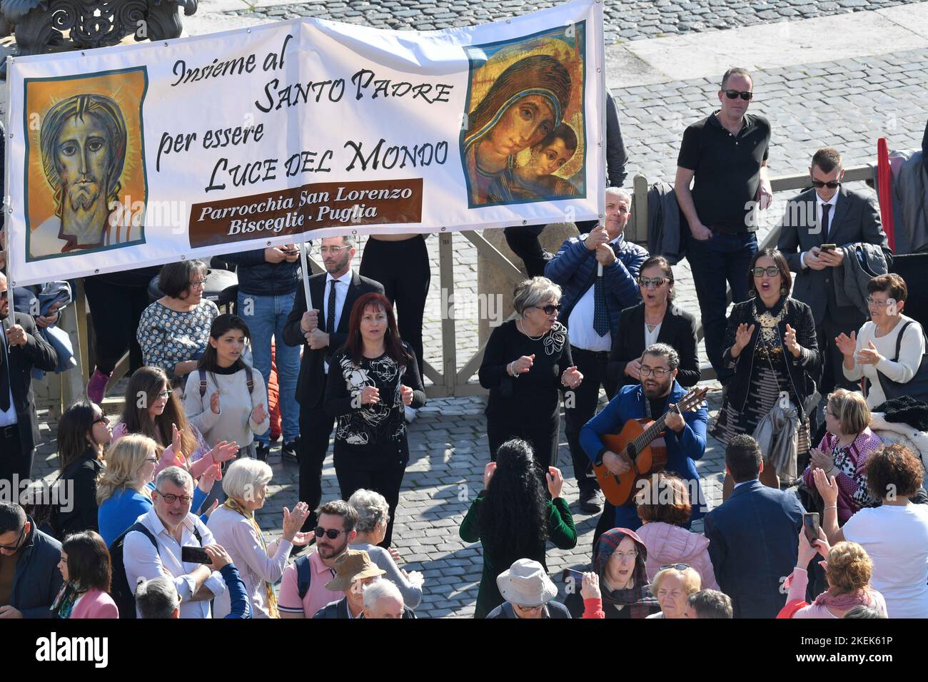 Italy, Rome, Vatican, 2022/11/13.Pope Francis adresses the crowd from ...