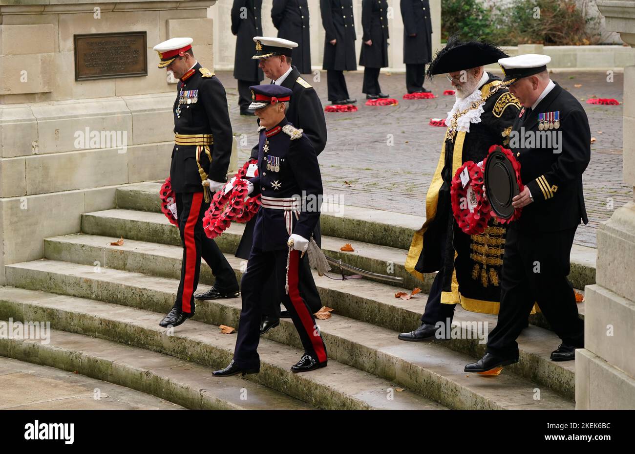 The Lord-Lieutenant of Hampshire Nigel Atkinson (centre) leads the ...