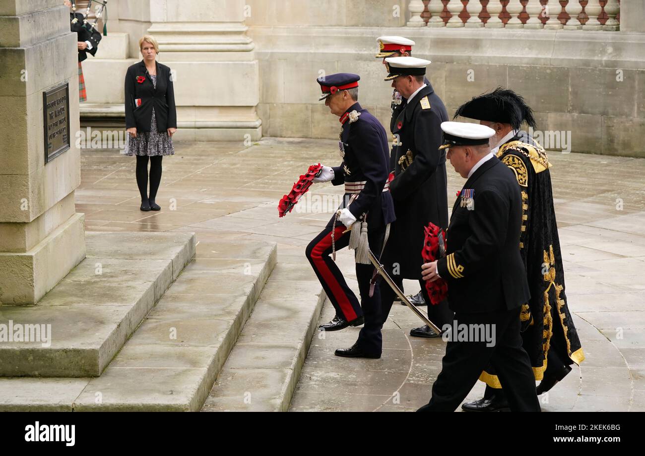 The Lord-Lieutenant of Hampshire Nigel Atkinson (left) leads the Mayor ...