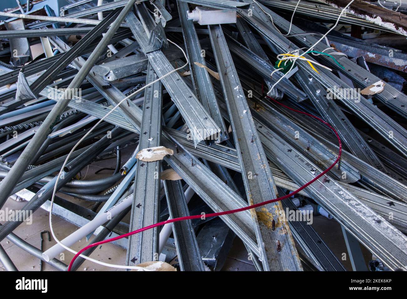 Stack of Metal Garbage Stock Photo - Alamy