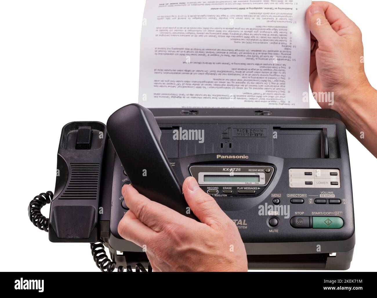 Fax machine woman vintage hi-res stock photography and images - Alamy