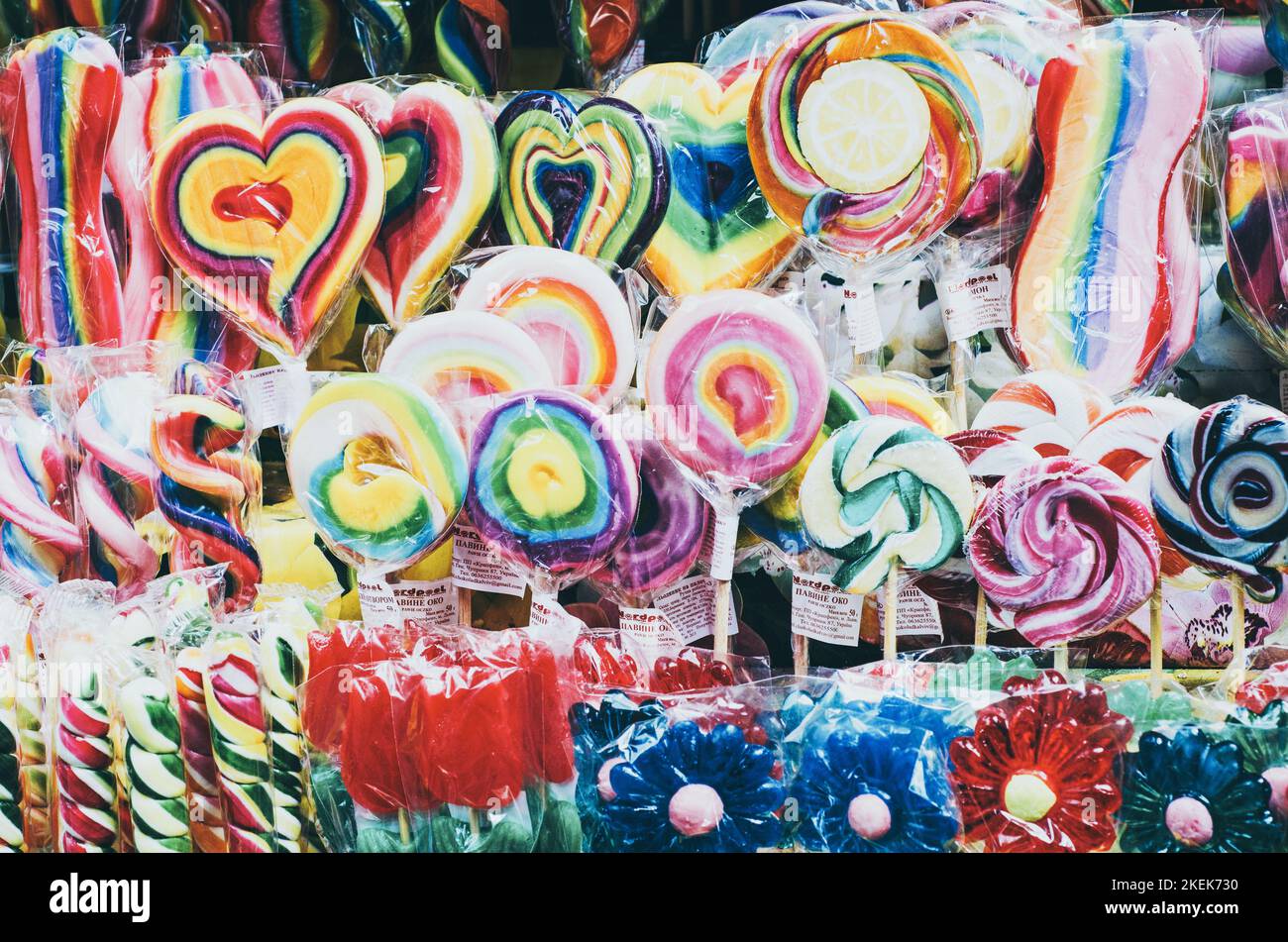 Lolipops at market Stock Photo - Alamy