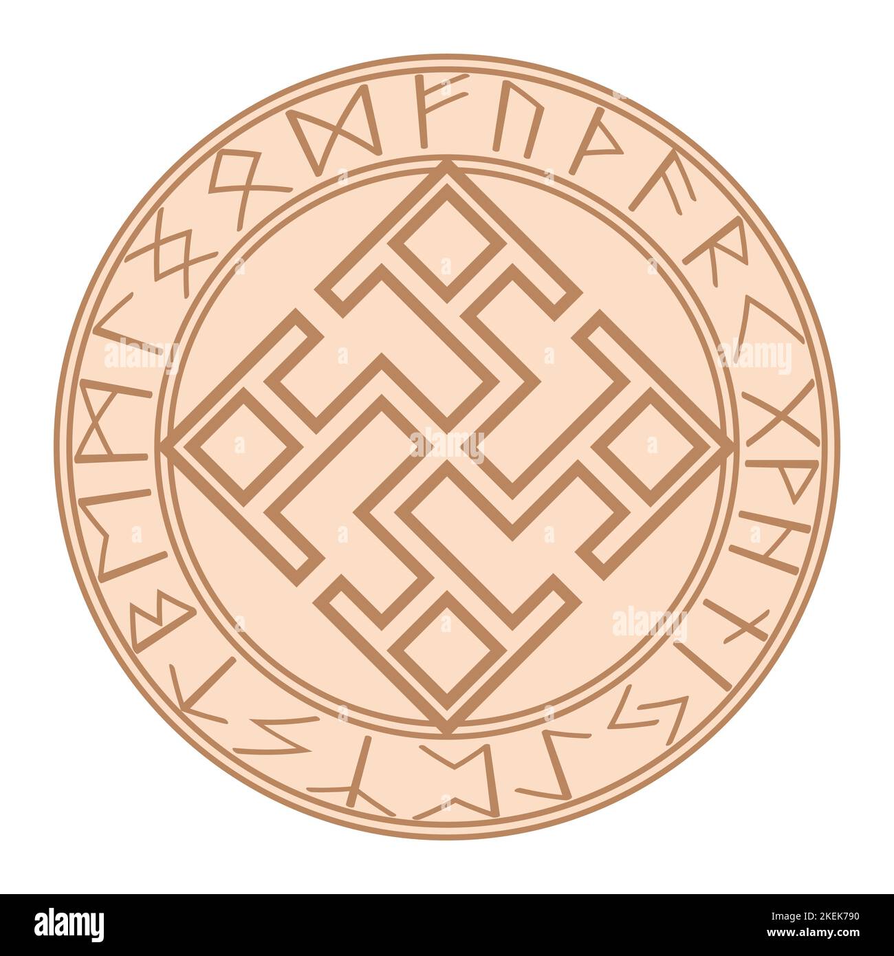 Spiritual strength, an ancient Slavic symbol, decorated with ...