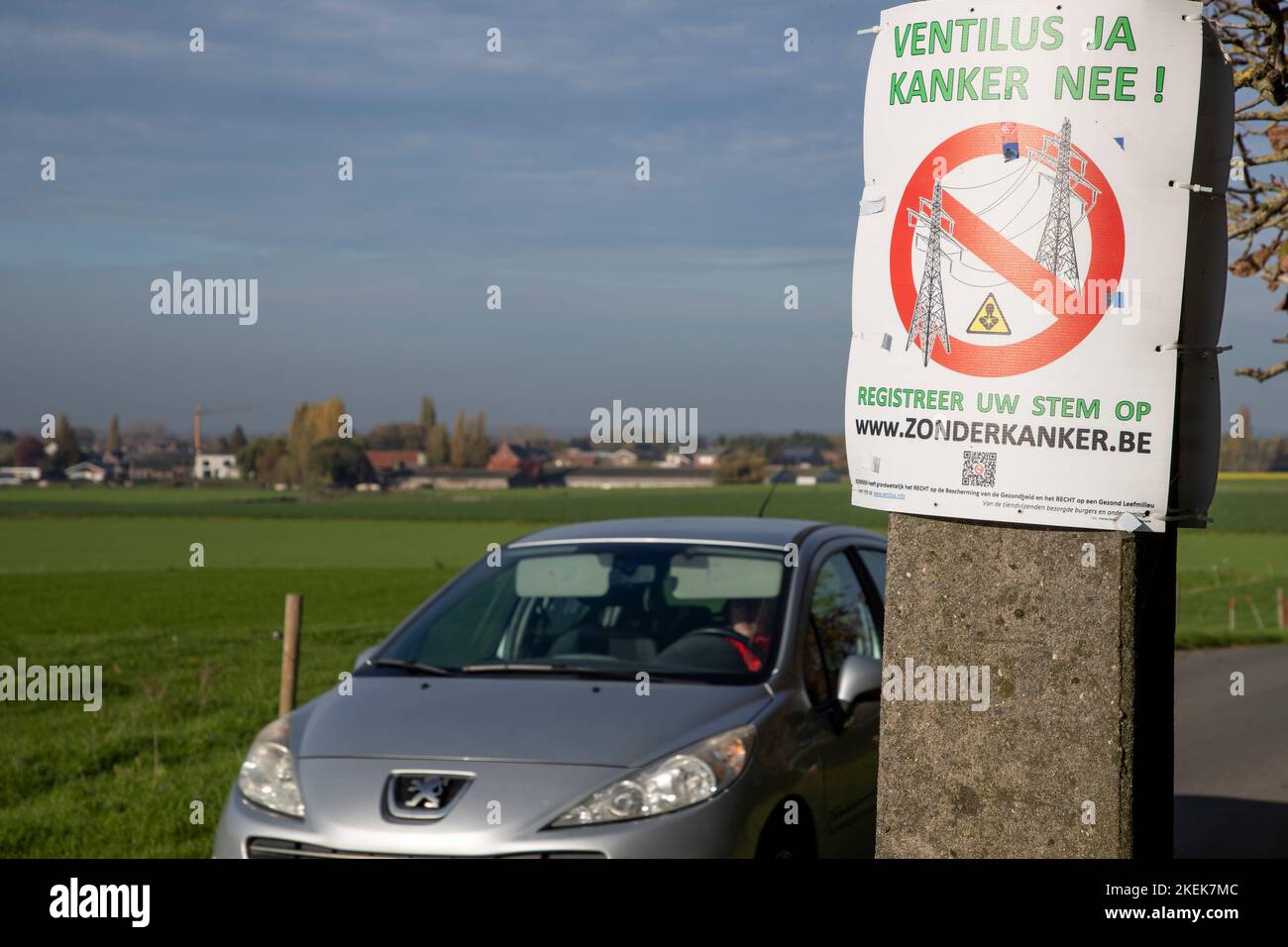 Illustration picture shows a poster regarding Ventilus on a tree along ...