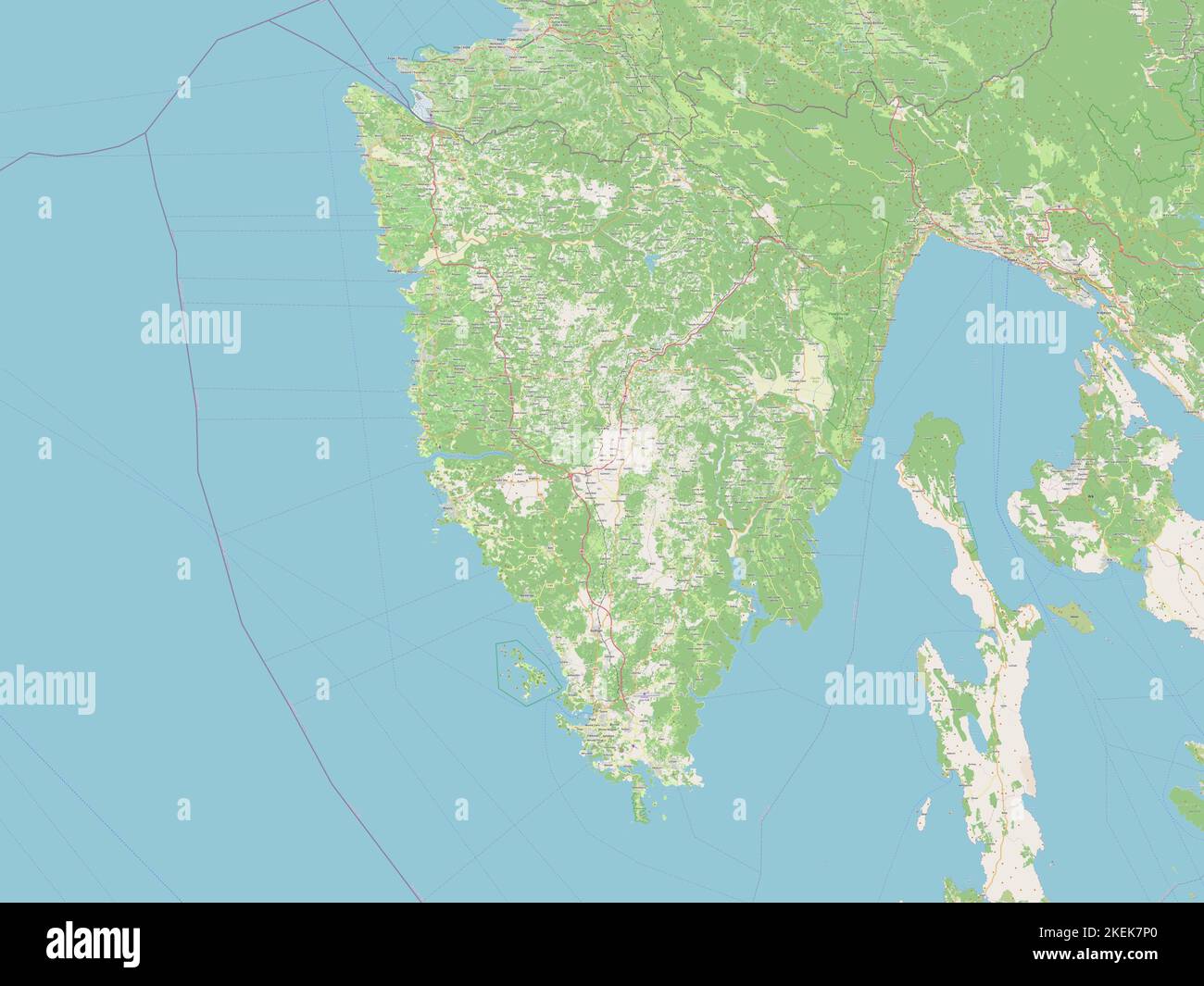 Istarska, county of Croatia. Open Street Map Stock Photo - Alamy