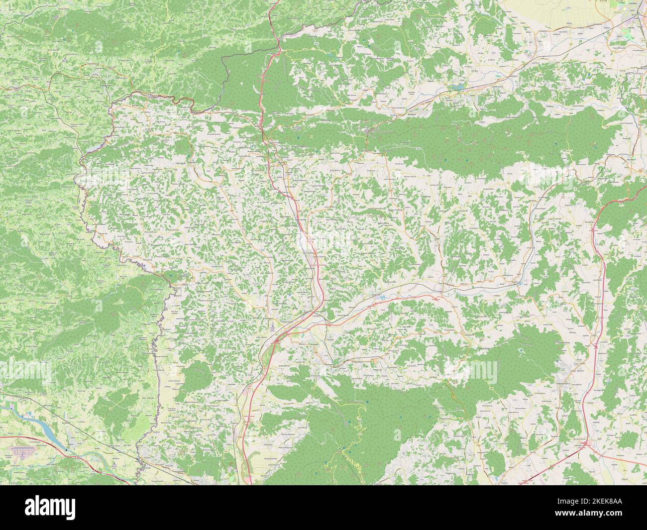 Krapinsko-Zagorska, county of Croatia. Open Street Map Stock Photo - Alamy