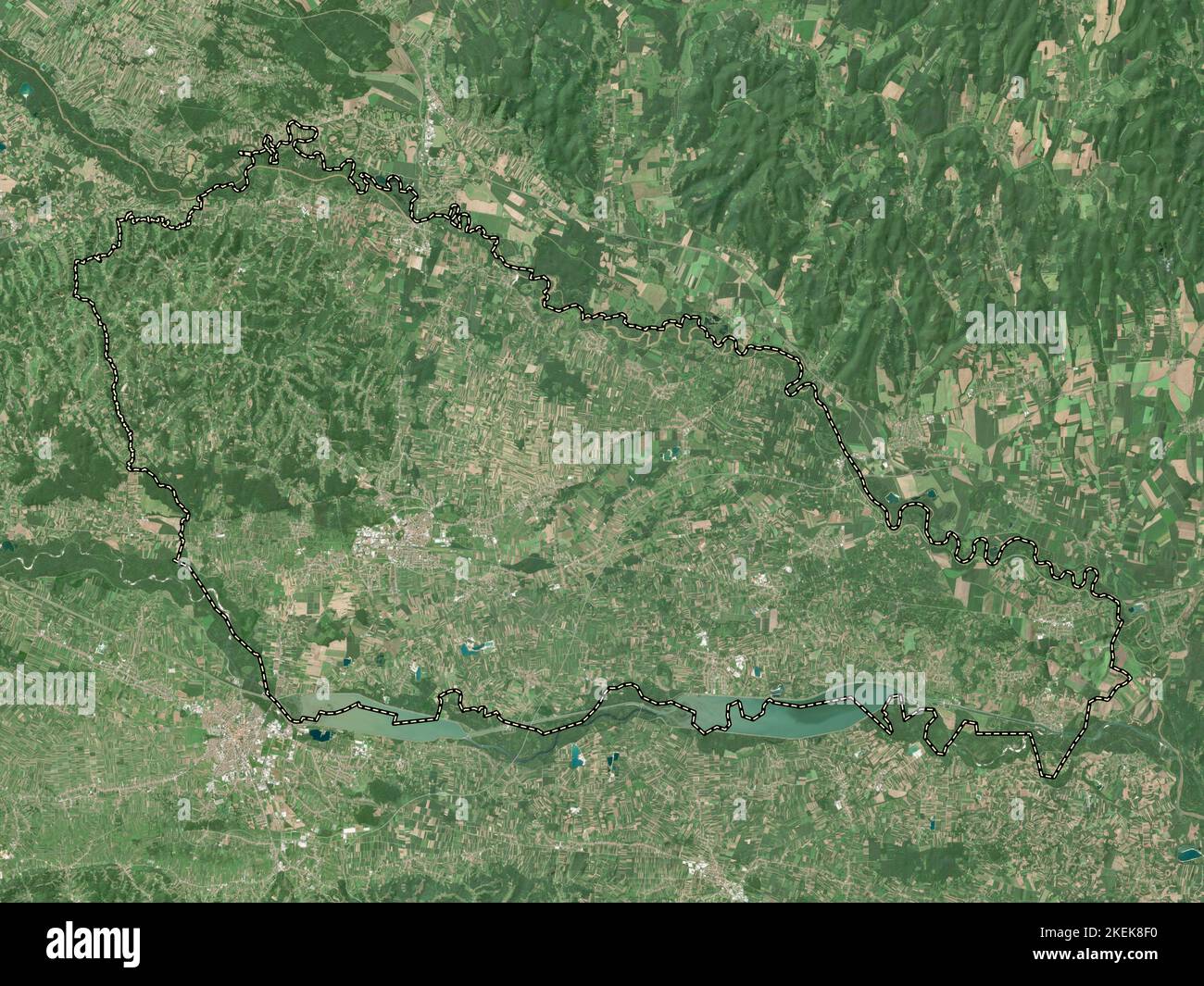 Medimurska, county of Croatia. High resolution satellite map Stock ...