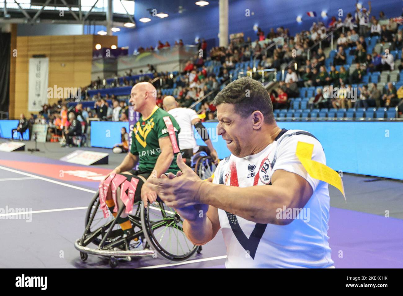 Sheffield, UK. 13th Nov, 2022. Mostefa Abassi of France celebrates ...