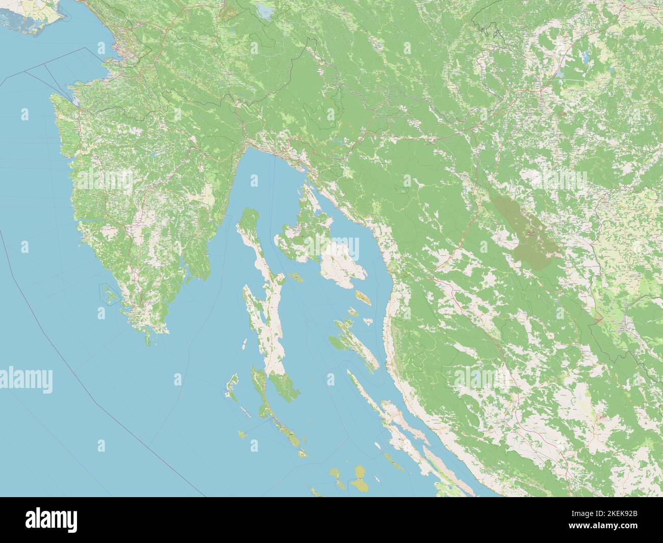 Primorsko-Goranska, county of Croatia. Open Street Map Stock Photo - Alamy