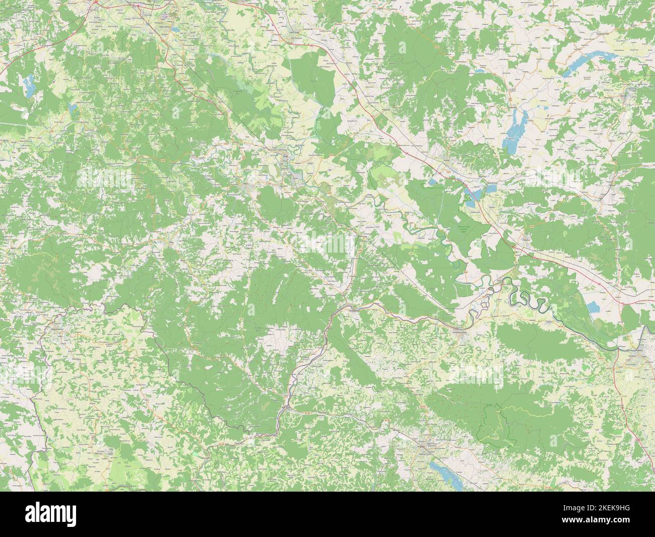 Sisacko-Moslavacka, county of Croatia. Open Street Map Stock Photo - Alamy