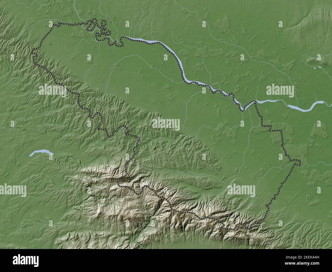Viroviticko-Podravska, county of Croatia. Elevation map colored in wiki ...