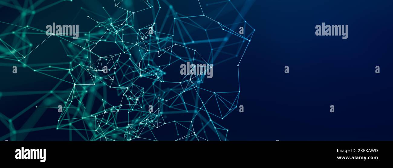Network Connection Structure Abstract Polygonal Space Background With