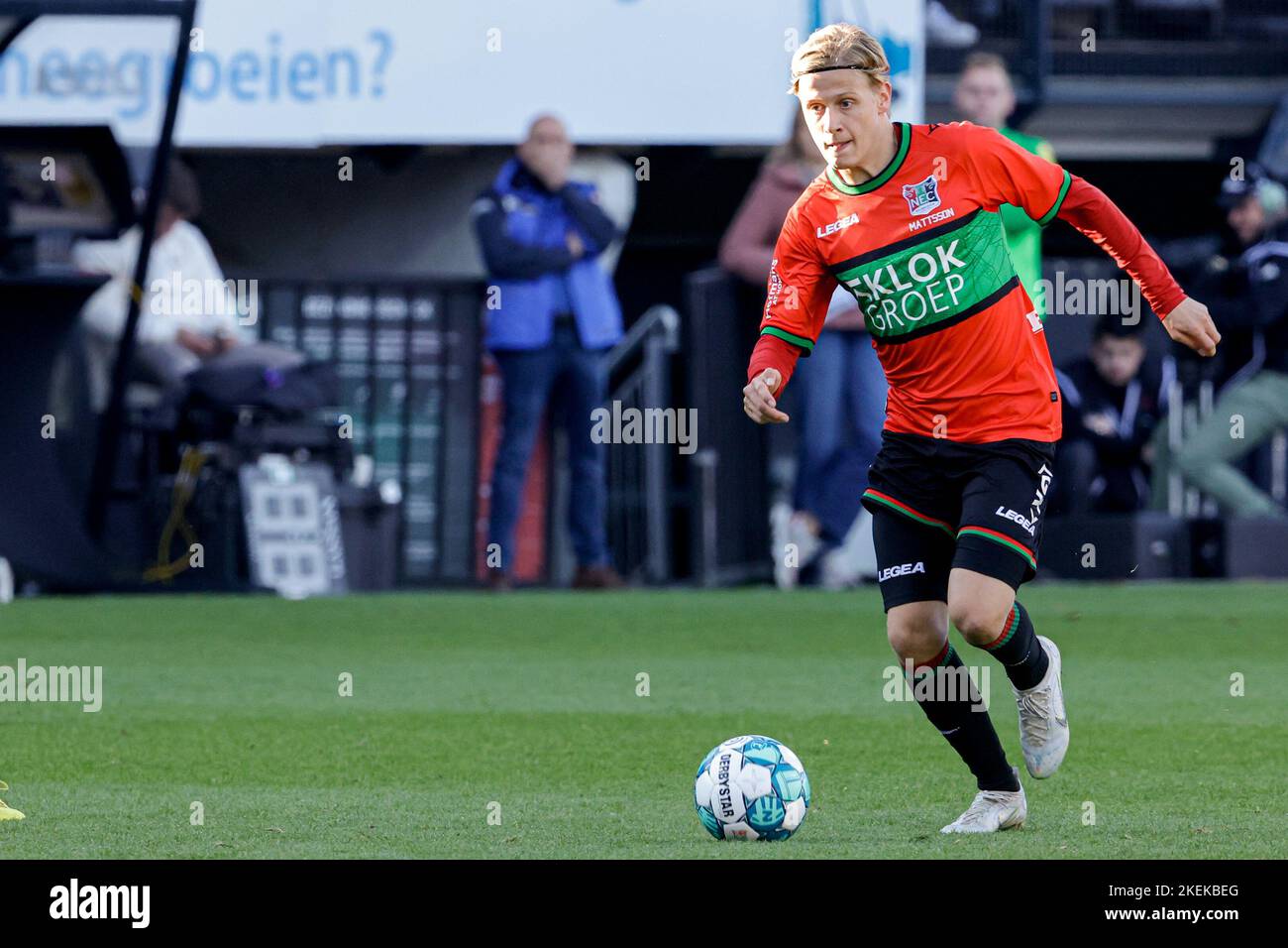 NIJMEGEN, NETHERLANDS - NOVEMBER 13: Magnus Mattsson of N.E.C. during ...