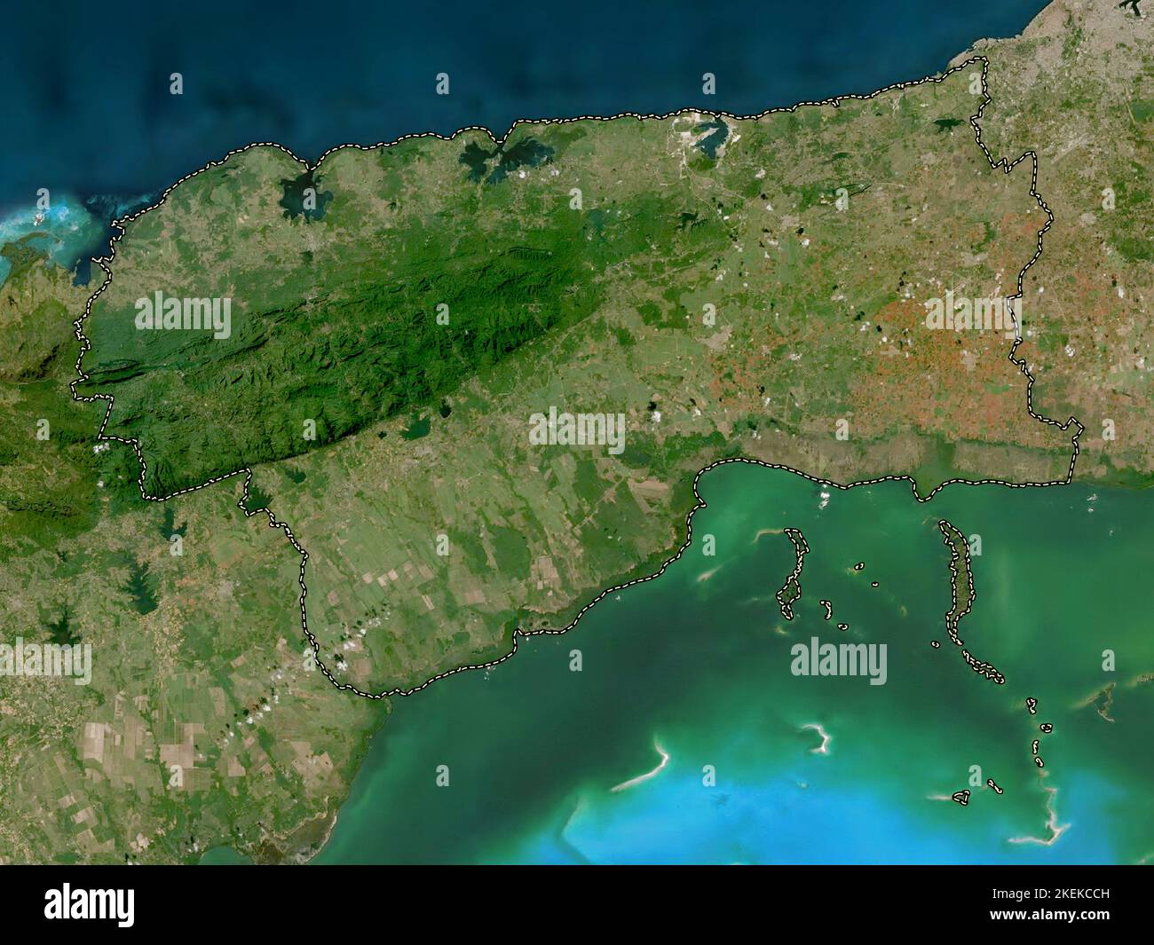 Artemisa, province of Cuba. Low resolution satellite map Stock Photo ...