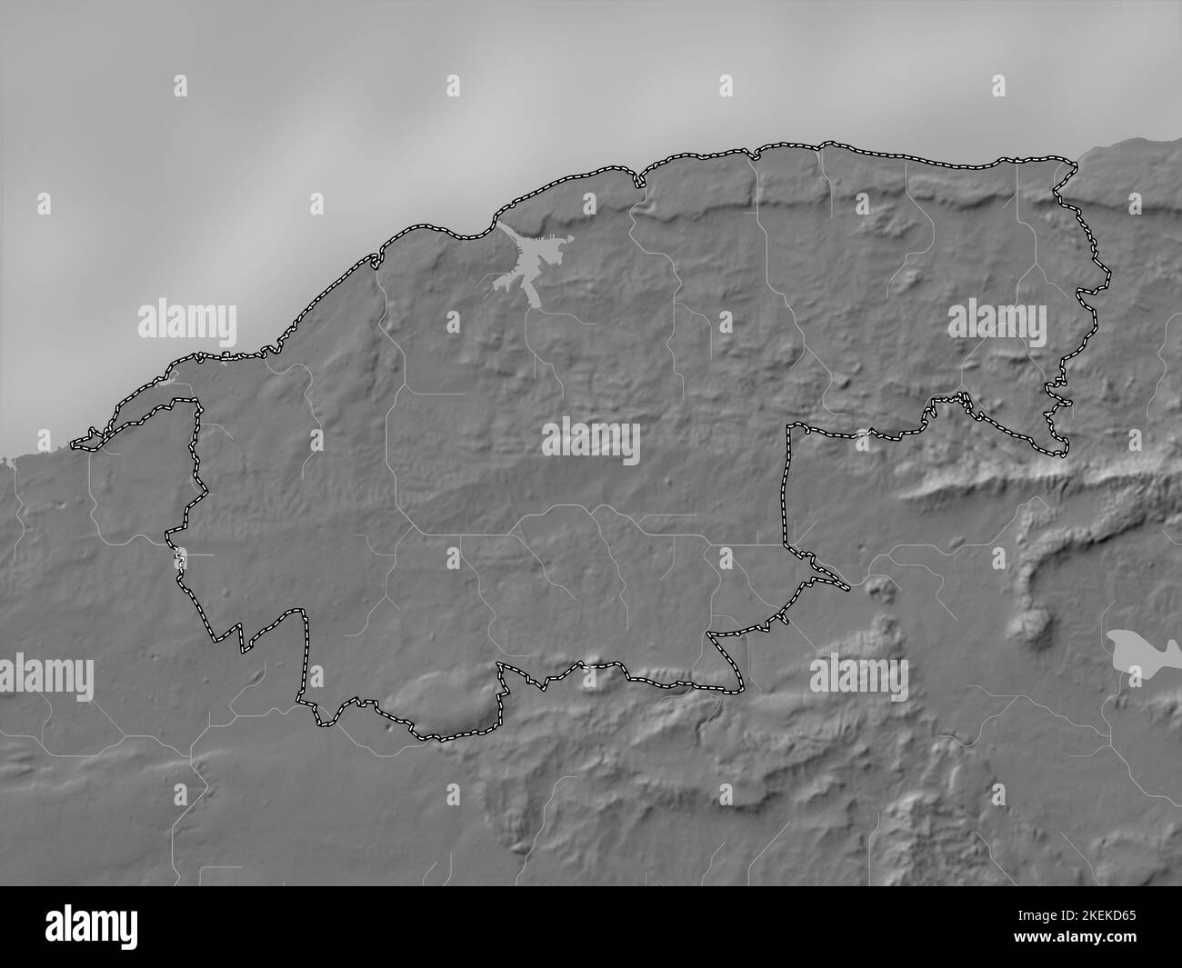 La Habana, province of Cuba. Bilevel elevation map with lakes and ...
