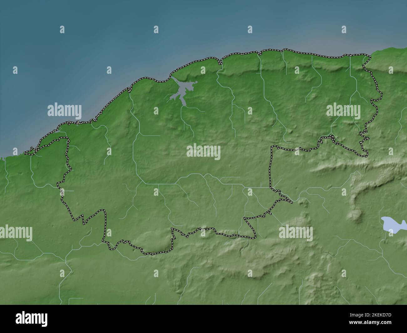 La Habana, province of Cuba. Elevation map colored in wiki style with ...