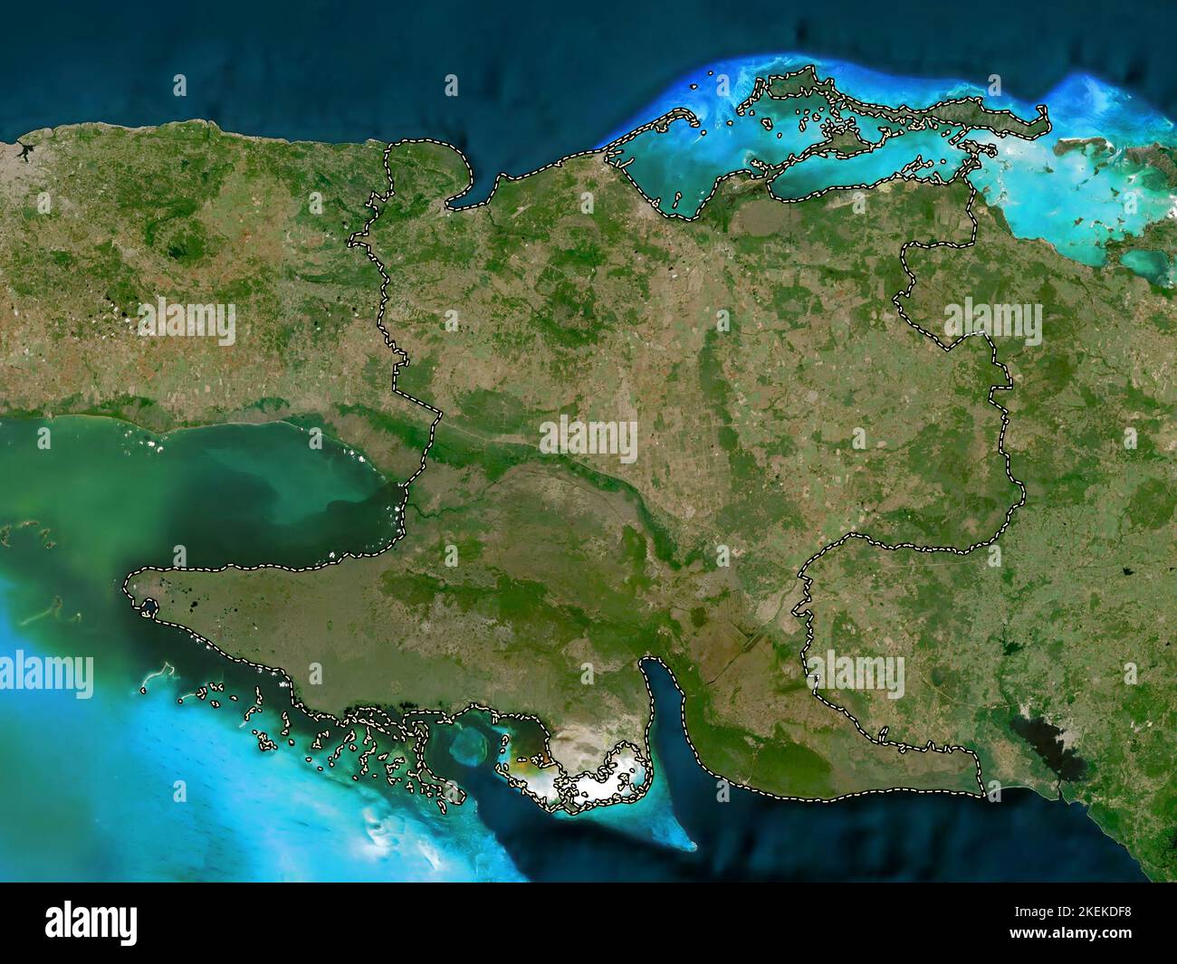 Matanzas, province of Cuba. Low resolution satellite map Stock Photo ...