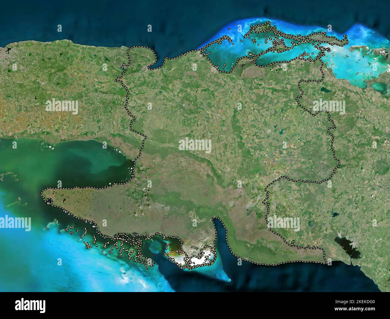 Matanzas, province of Cuba. High resolution satellite map Stock Photo ...