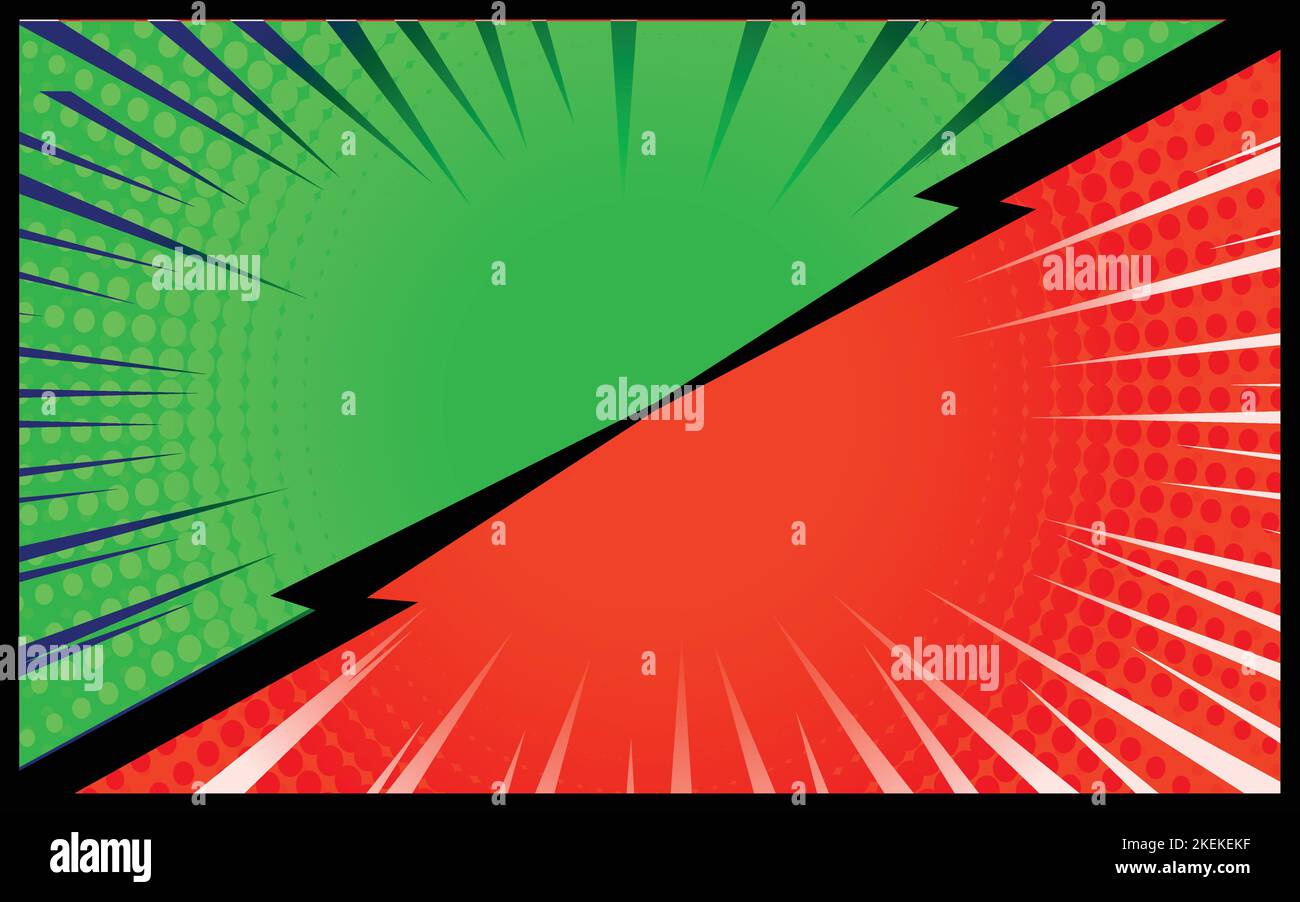 Green and red comic background Retro vector Stock Vector Image & Art ...