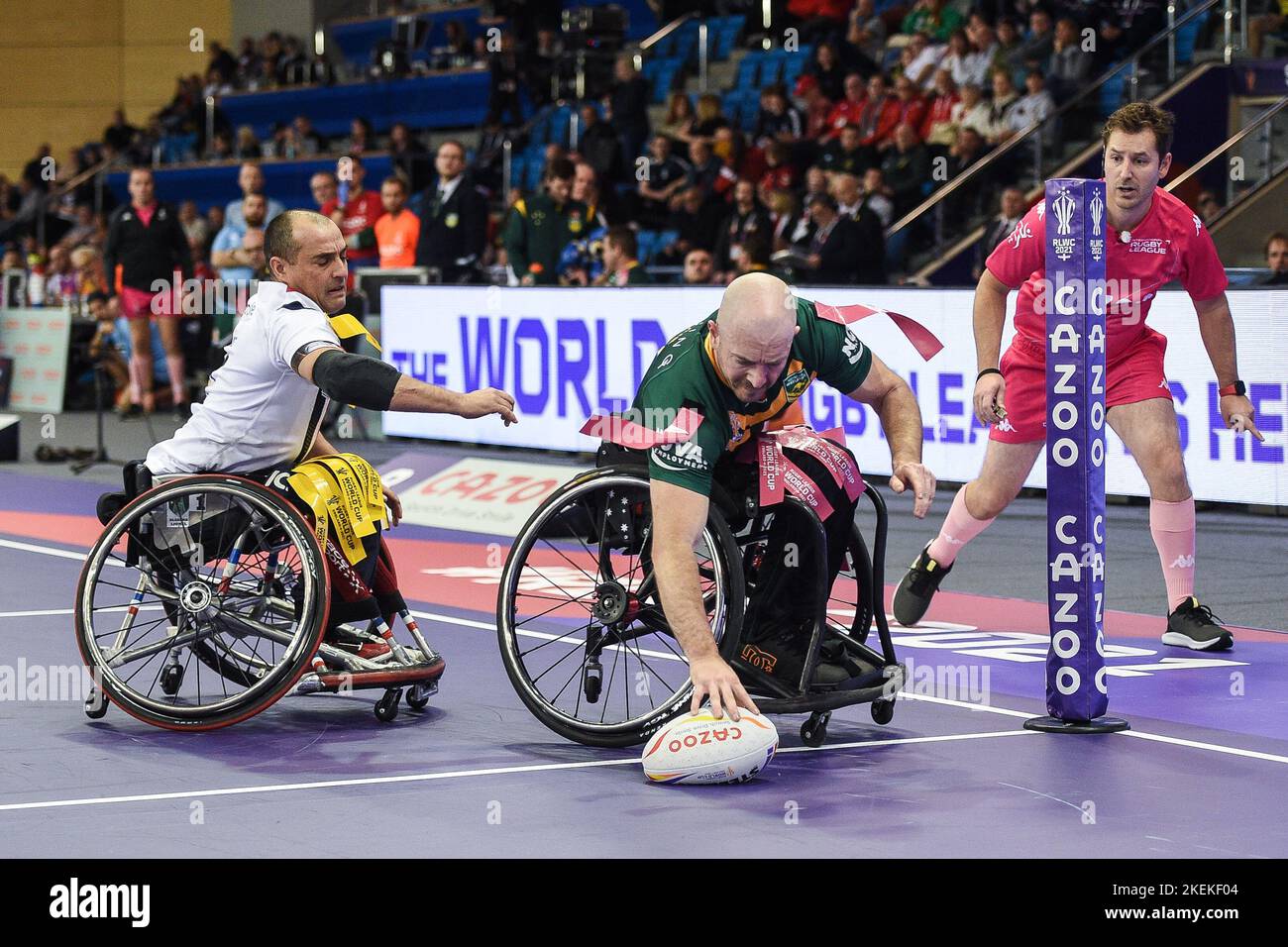 Sheffield, UK. 11th Nov, 2022. Rugby League WheelChair World Cup Semi ...