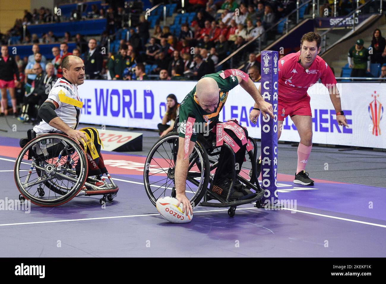 Sheffield, UK. 11th Nov, 2022. Rugby League WheelChair World Cup Semi ...