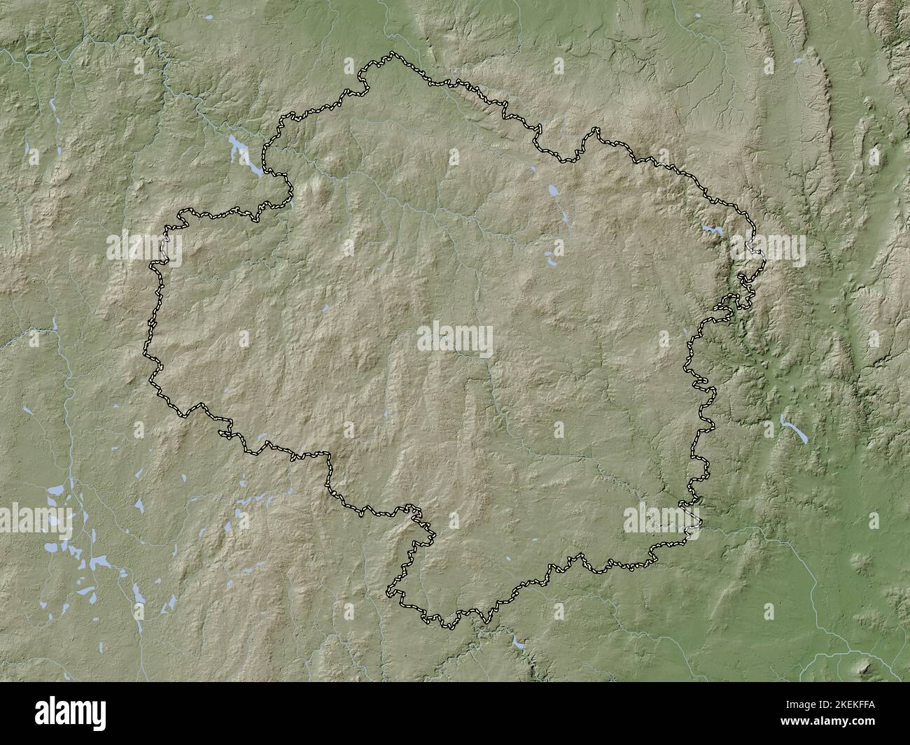 Kraj Vysocina, region of Czech Republic. Elevation map colored in wiki ...