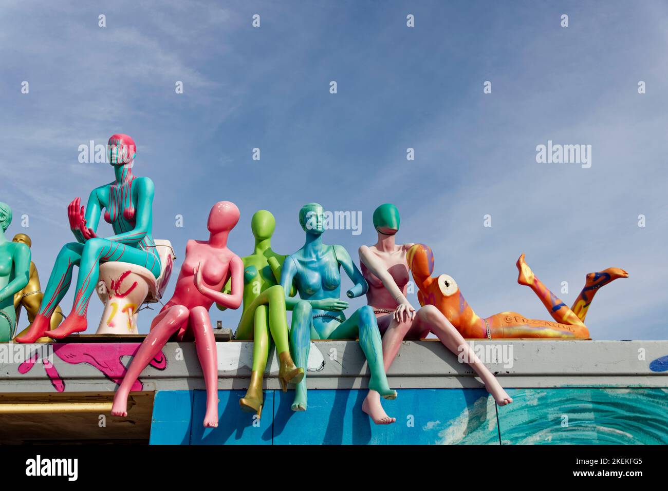 The Hague, Netherlands. 30th Oct 2022. Colorful mannequins on ...
