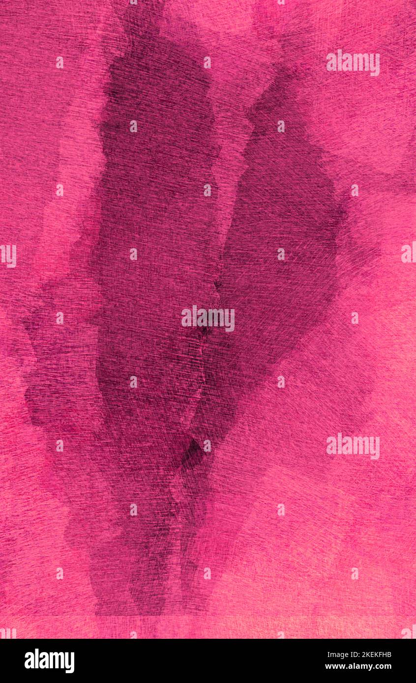 Blush pink watercolor fluid painting design card. Dusty rose and golden ...