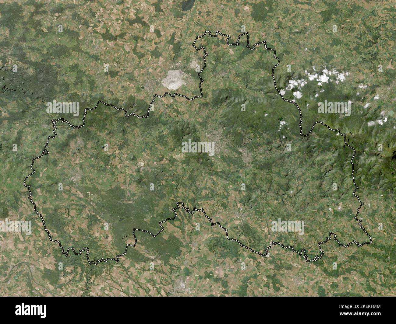 Liberecky, region of Czech Republic. Low resolution satellite map Stock ...