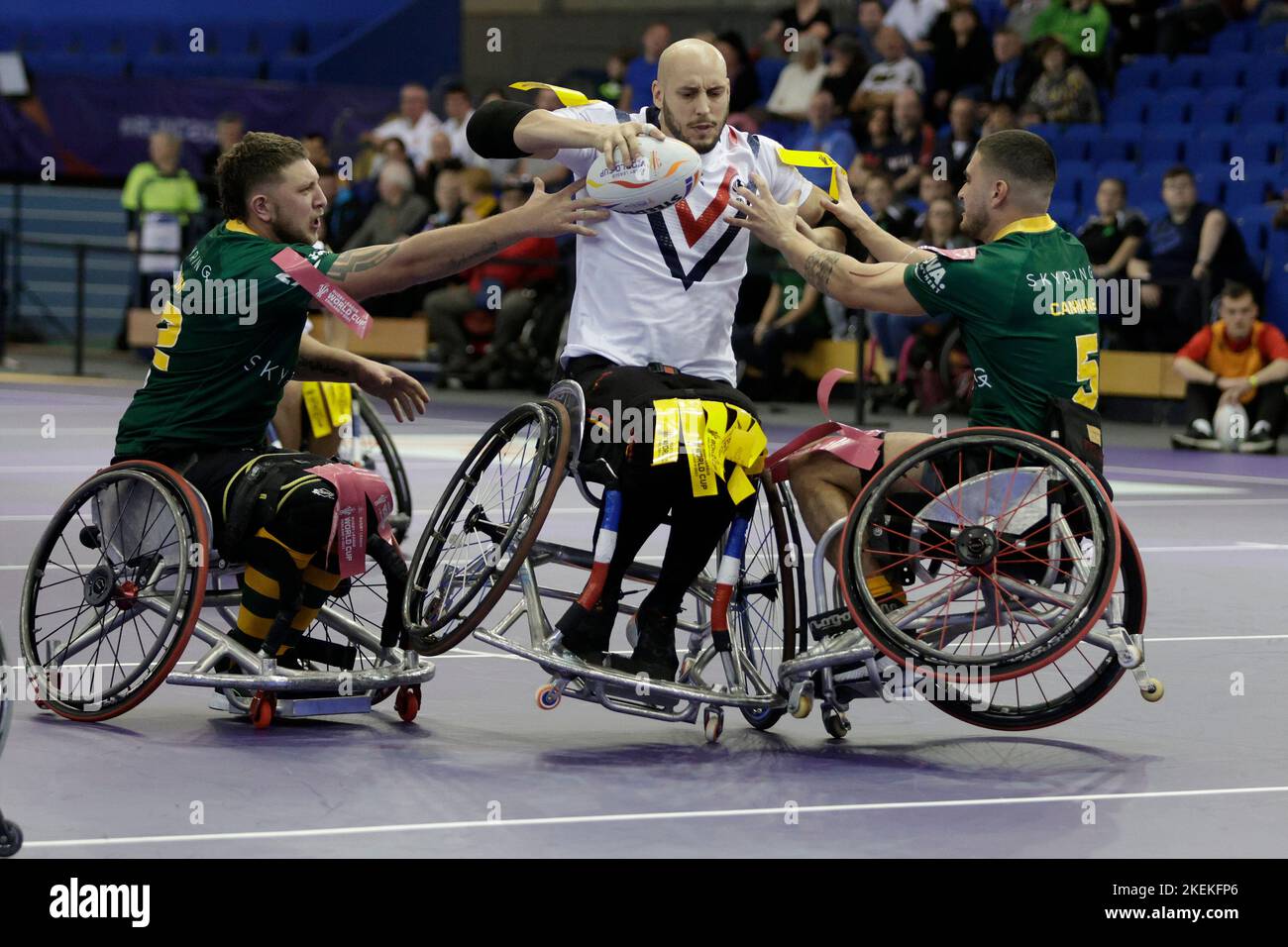 France's Jeremy Bourson in action during the Wheelchair Rugby League ...